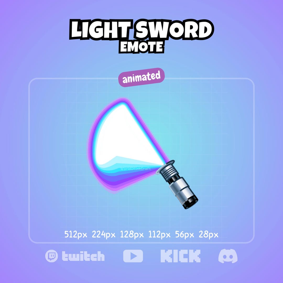 Animated Lightsaber Emote – Neon Laser Sword Star Wars GIF for Twitch ...