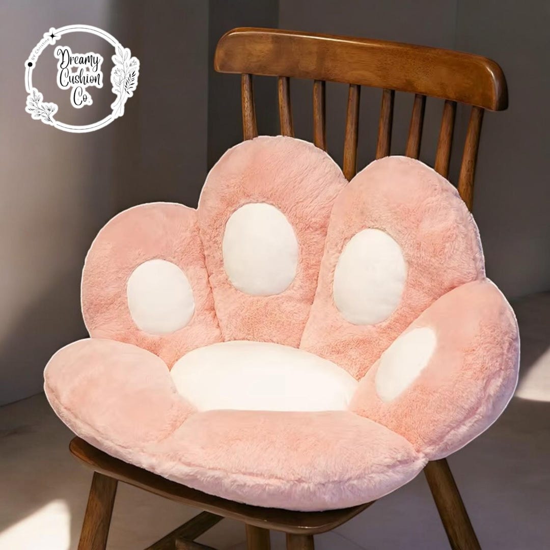 Cat Paw Chair Cushion - Cute Cat Paw Seat Pad, Fluffy Floor Pillow ...