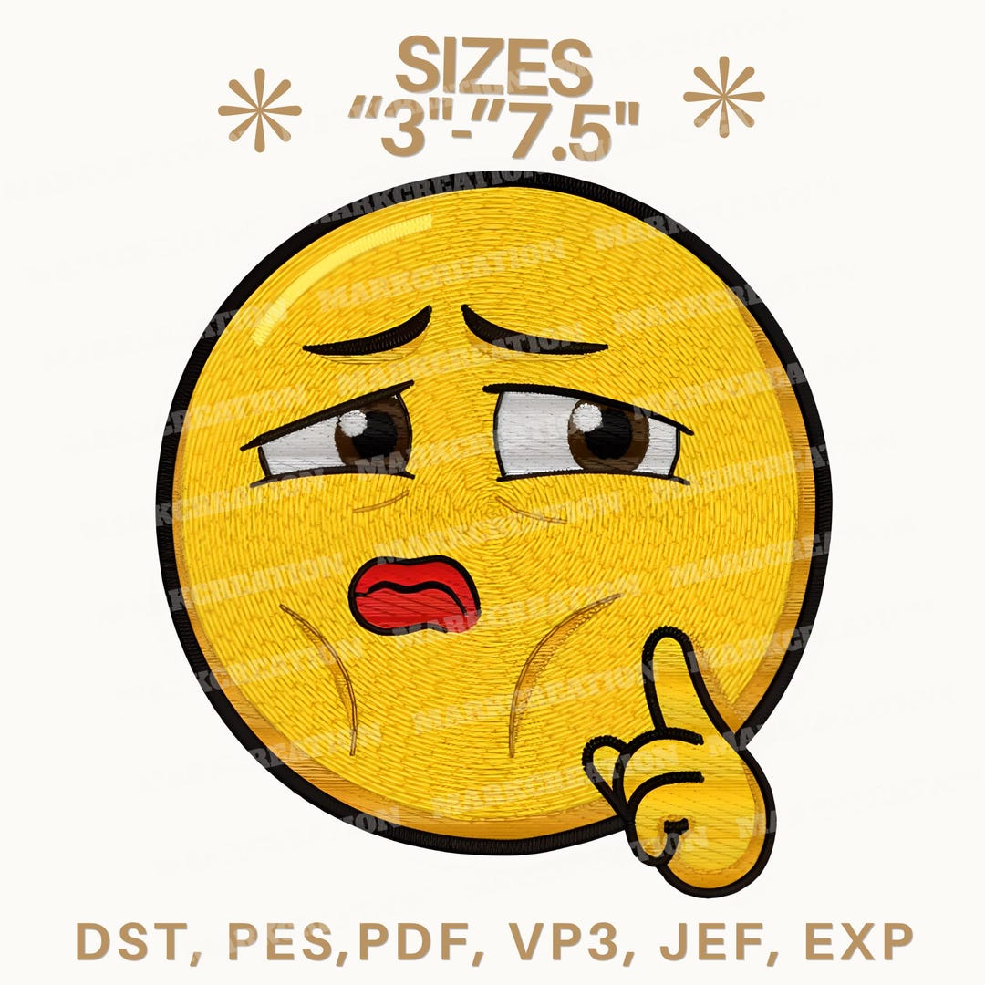 Funny Sigma Emoji Embroidery Design PNG, Meme Face Machine Embroidery ...