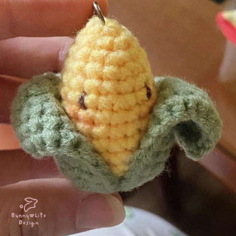 Handmade Amigurumi Baby Corn Crochet Keychain Handmade Baby Corn ...