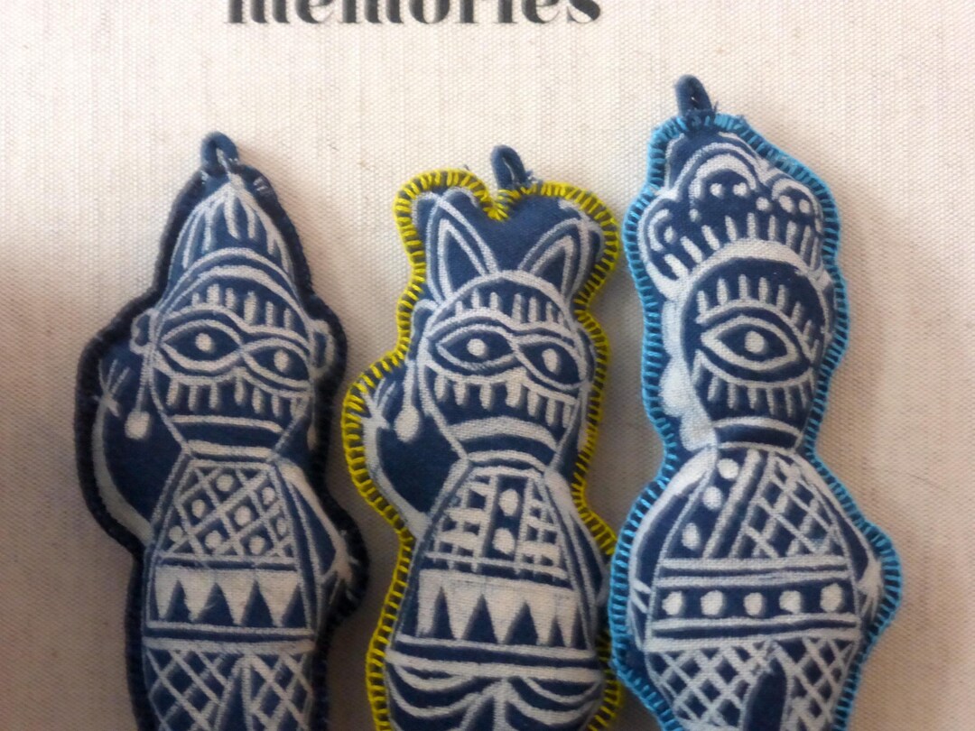 One-of-a-kind Miao Batik Art Doll | Hand-dyed Indigo Textile Sculpture ...