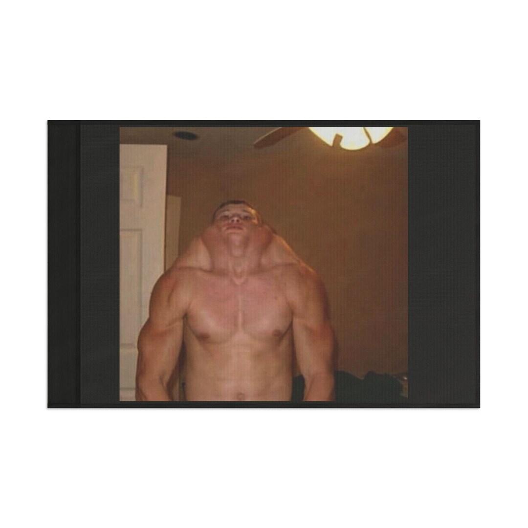 Flag Banner, Guy Flexing His Traps Funny College Dorm Room Flag, Wall ...