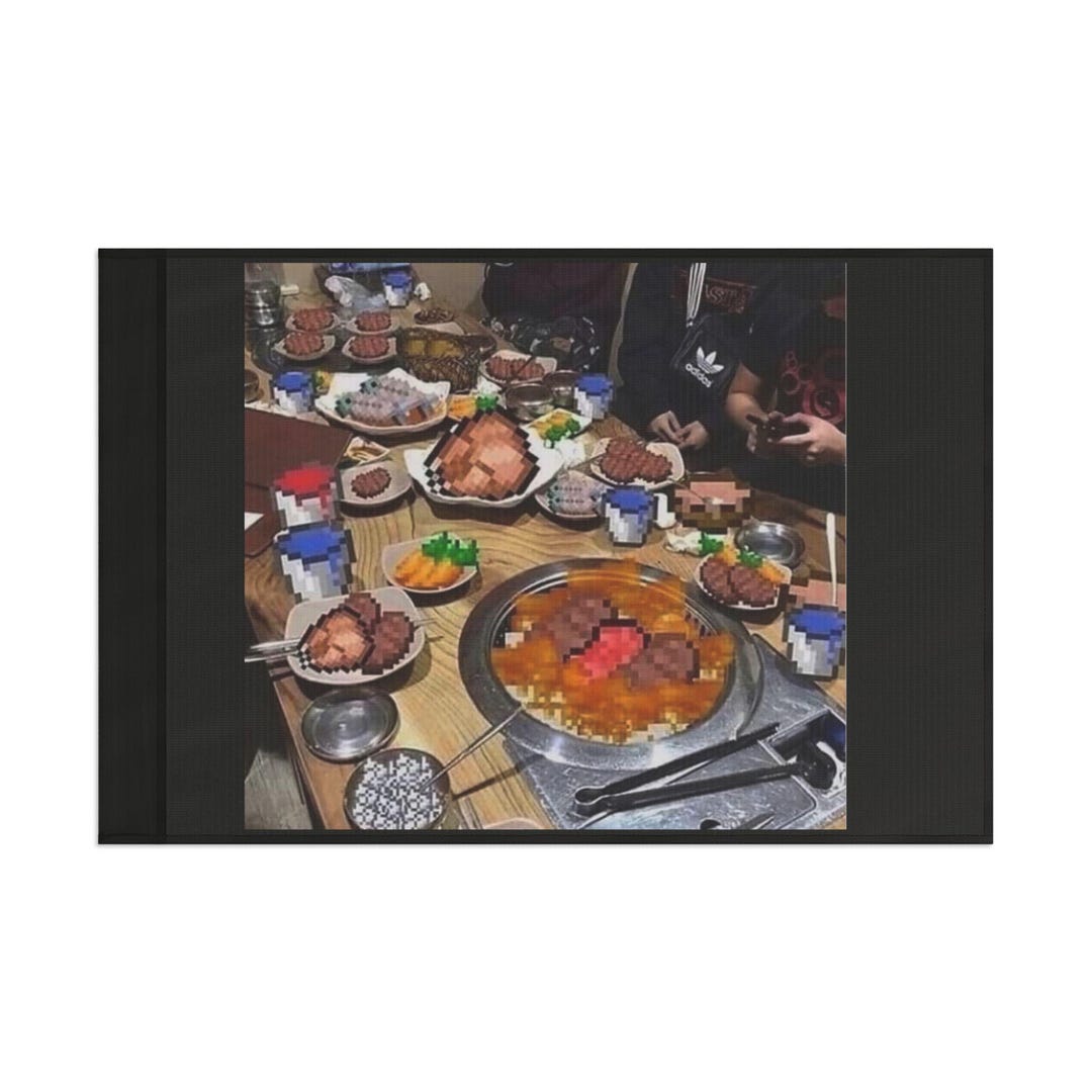 Dinner Feast Minecraft Funny Flag Meme, Gift for Gamers, Video Game ...