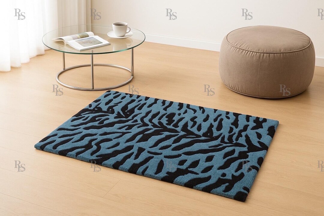 Hand-tufted Leopard Print Wool Rug: Modern Minimalist Design - Etsy