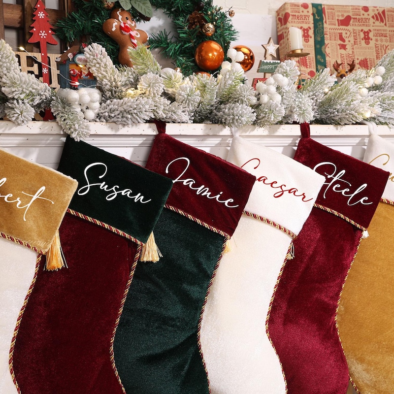 Velvet Christmas Stocking - Etsy