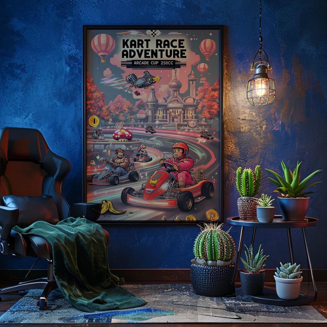 Set of 2 Retro 90s Gaming Arcade Digital Wall Art, Vintage 80s 90s Game ...