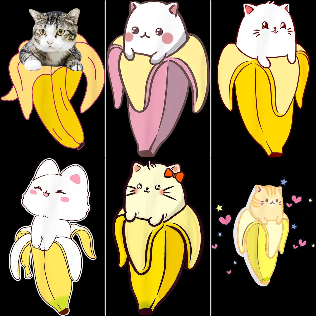 Banana Cat Funny Bananya Cat PNG Designs – Cute Digital Art for ...
