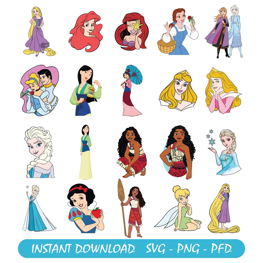 Princess PNG Clipart, Princess SVG, Princess Clip Art, Princess Layered ...