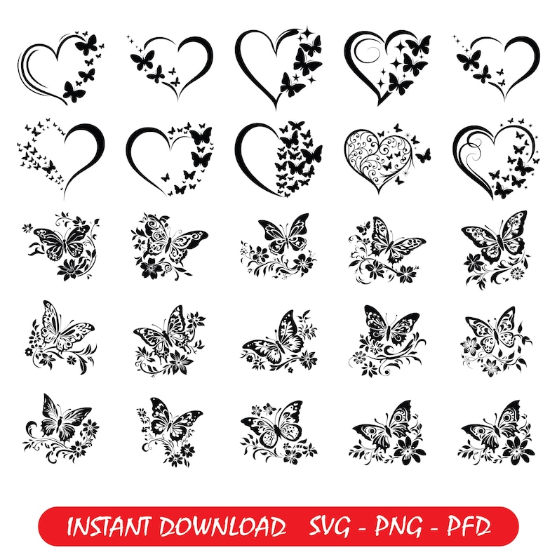 Flying Butterflies Svg Bundle, Layered Svg, Design Layout, Butterfly ...