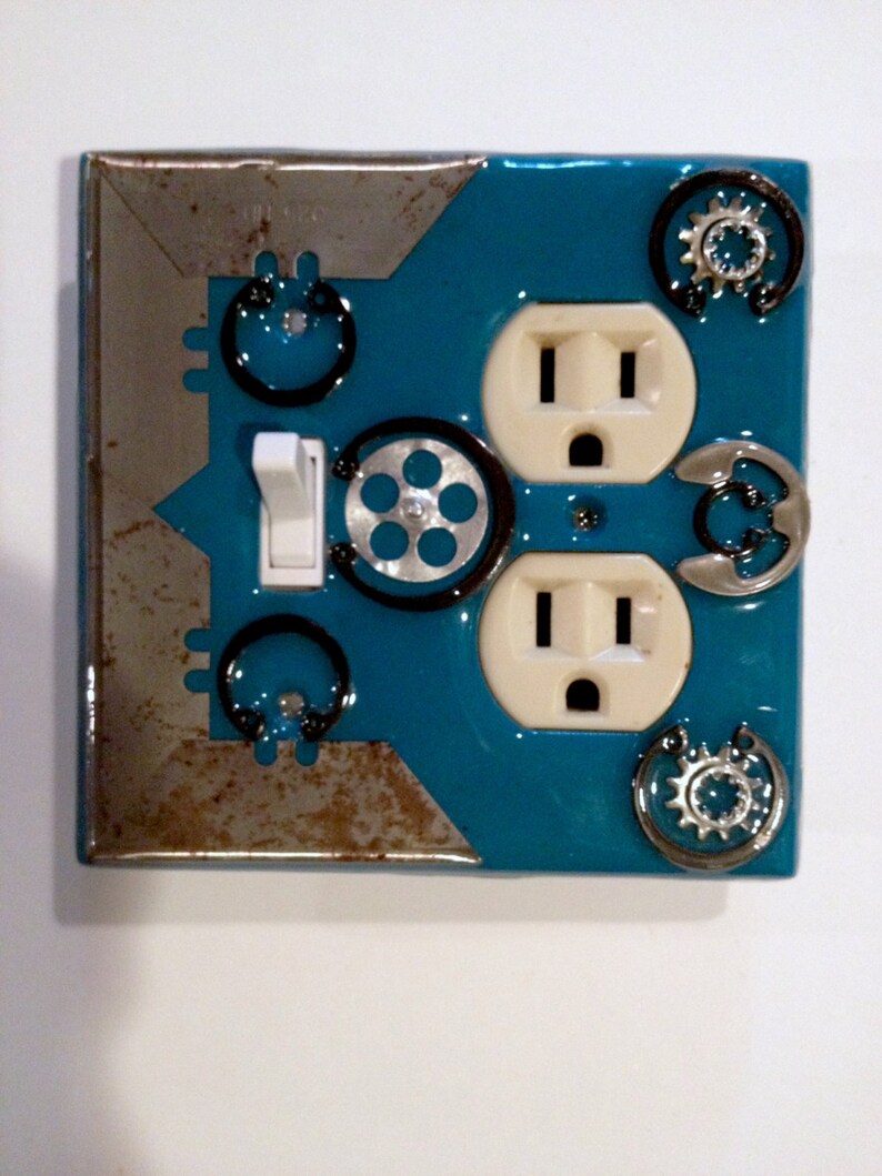 Toggle and Outlet Combo Switch Plate - Etsy