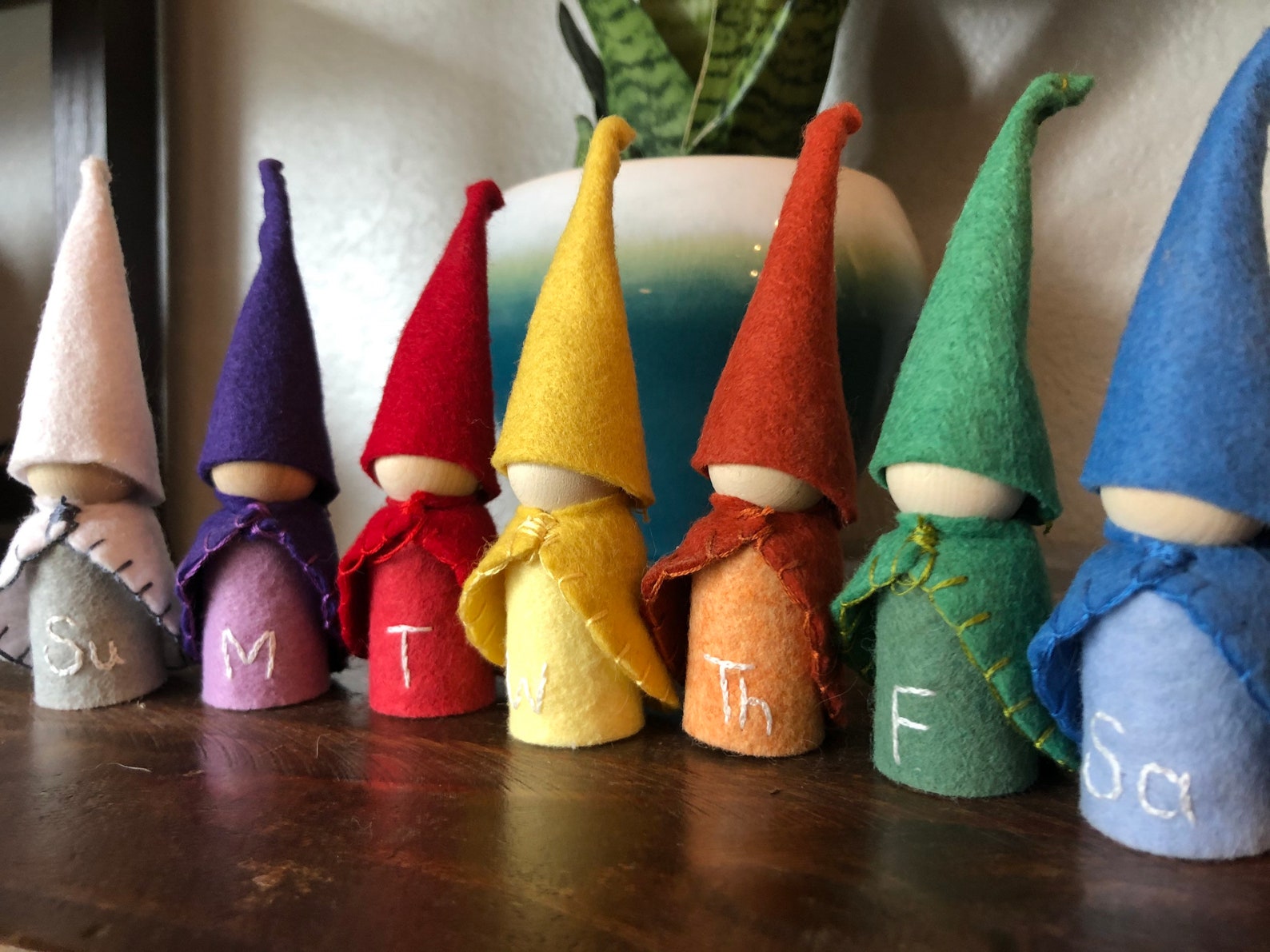 Days of the Week Waldorf Homeschool Gnomes - Traditional Steiner Colors ...
