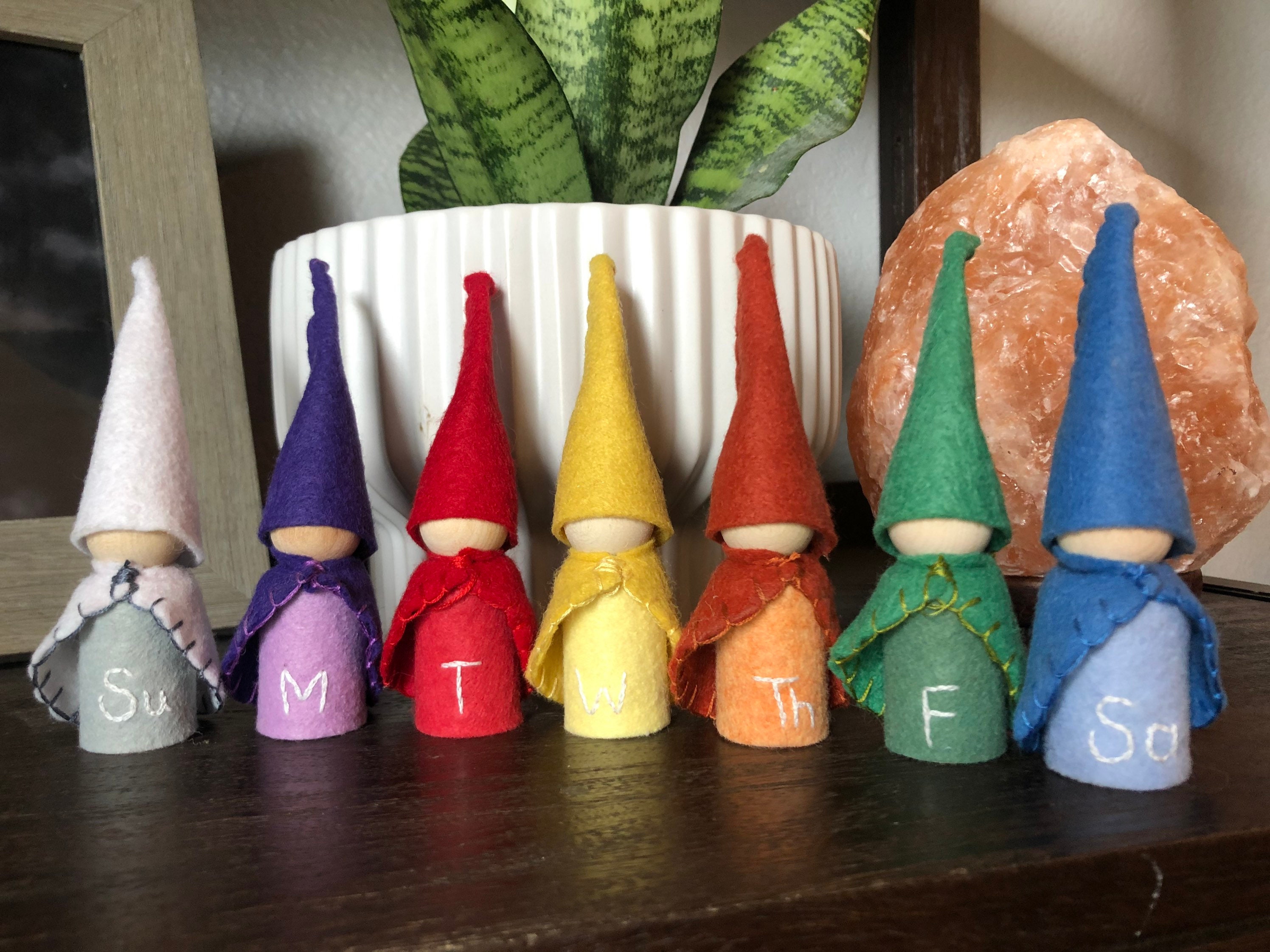 Days of the Week Waldorf Homeschool Gnomes Traditional | Etsy