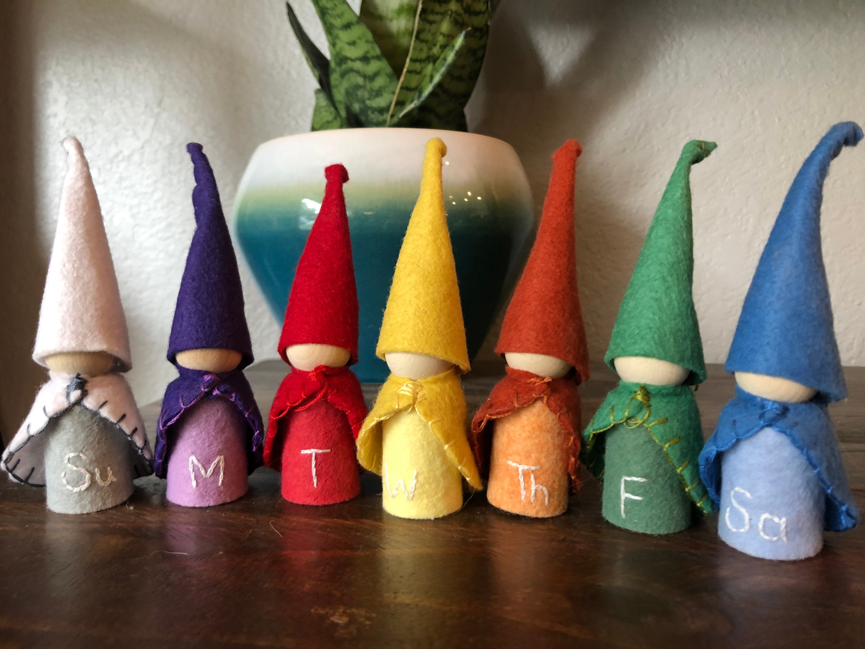 Days of the Week Waldorf Homeschool Gnomes Traditional | Etsy