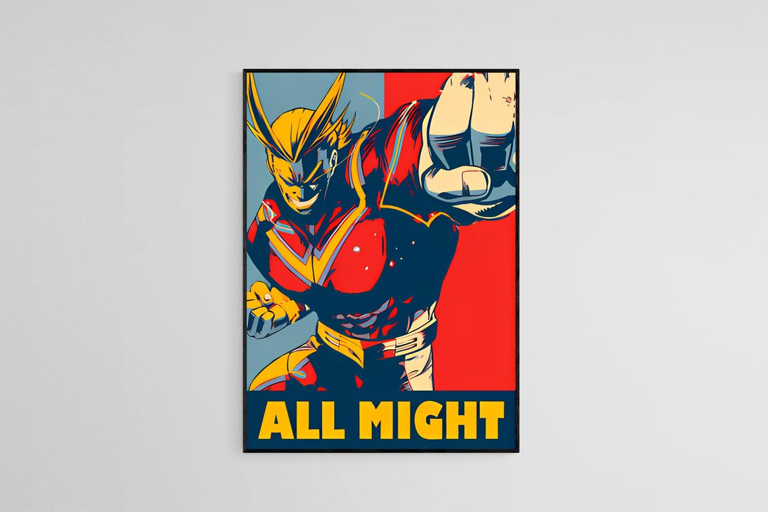 My Hero Academia All Might, Plus Ultra, Japanese Anime Wall Art Print ...