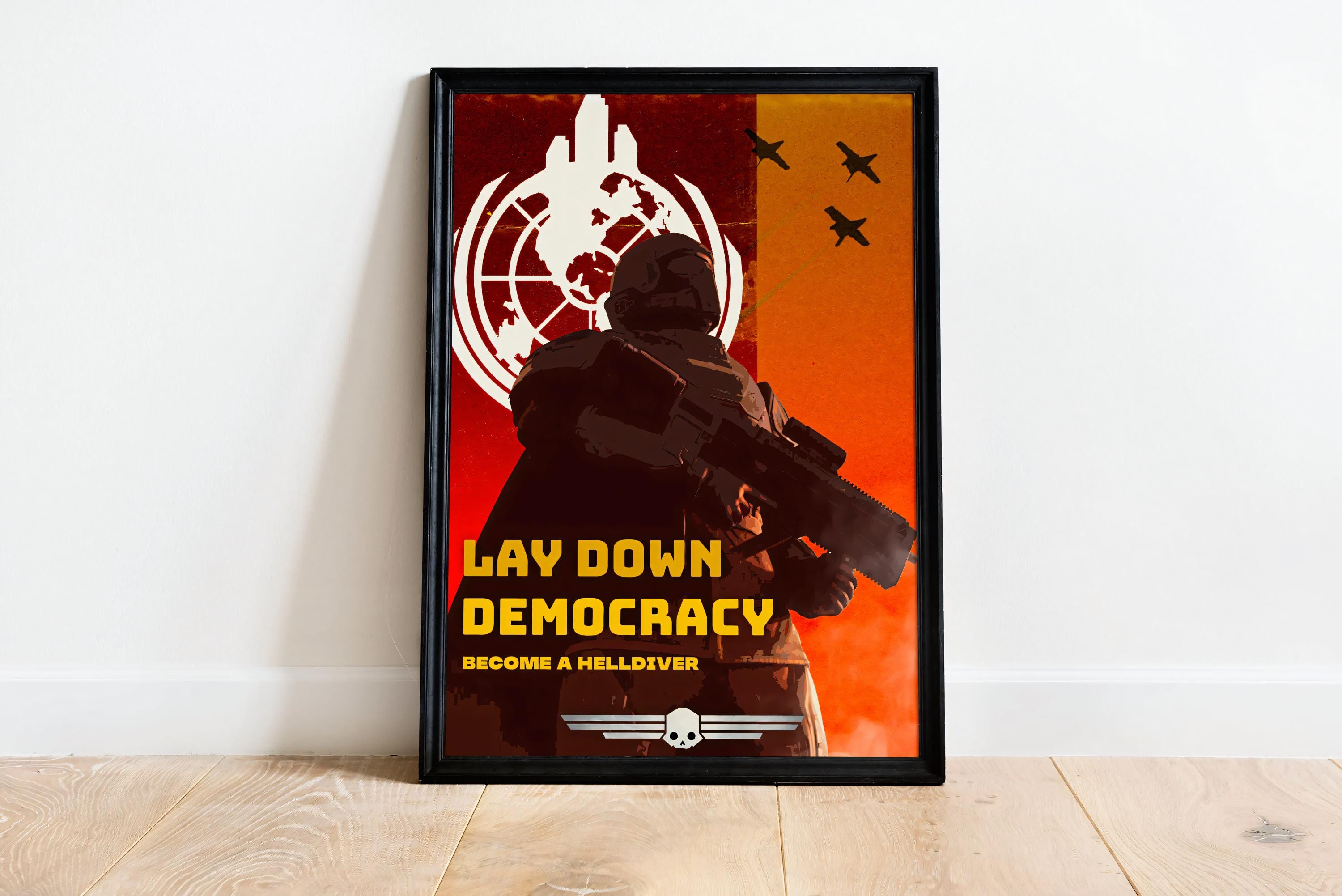 Helldivers Poster, Video Game Art, Gaming Poster, Wall Decor, Gamer ...