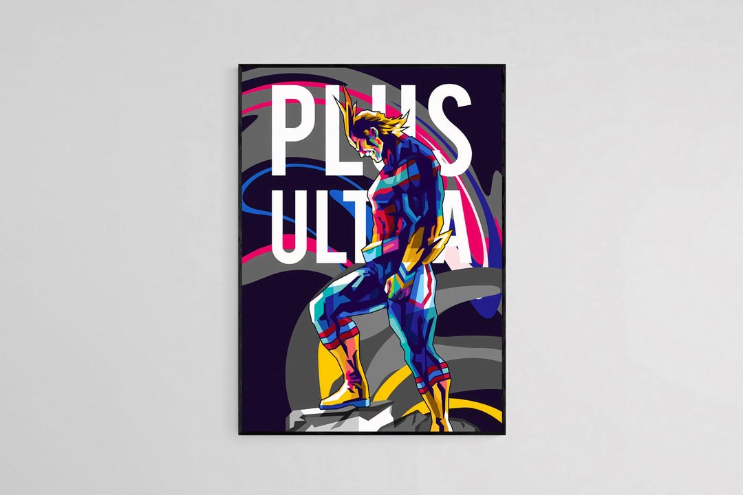 My Hero Academia All Might, Plus Ultra, Japanese Anime Wall Art Print ...