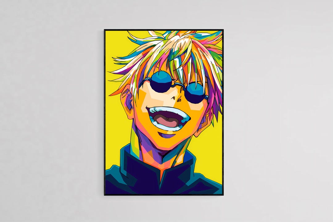 Jujutsu Kaisen Print, Satoru Gojo Japanese Anime Wall Art Print, Manga ...