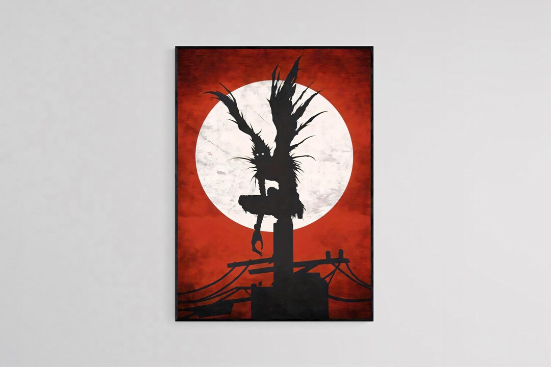 Death Note Ryuk Print, Shinigami Poster, Anime Wall Art Decor, Manga ...