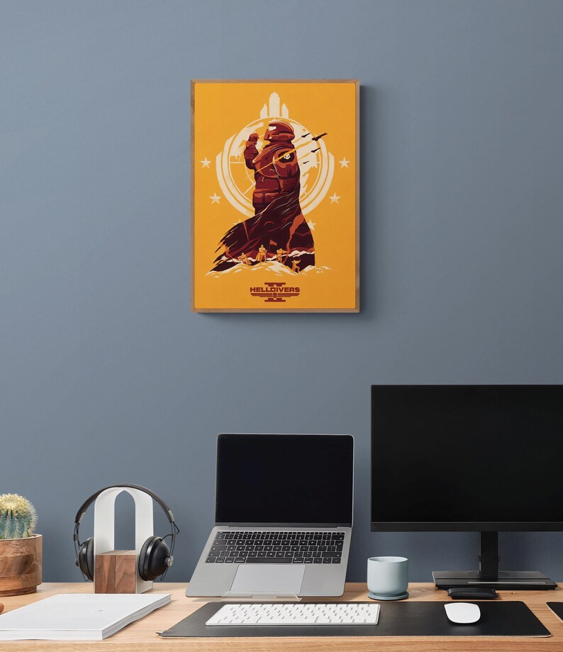 Helldivers Poster, Video Game Art, Gaming Poster, Wall Decor, Gamer ...