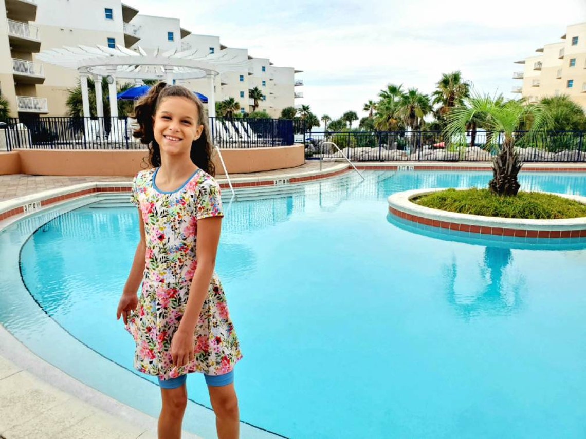 Girl's Custom Modest Swim Dress - Swimwear Girls - Modest Swimsuit ...