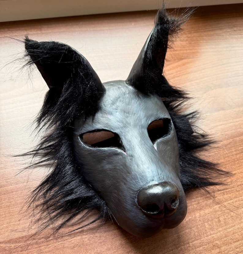 Handmade Wolf Mask and Faux Fur Tail: for Therians, Cosplay, Furries - Etsy