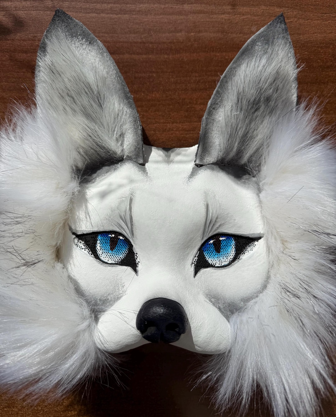 White Fox Mask, Therian Fox Mask, Cosplay White Fox Mask, Ice Fox Mask ...
