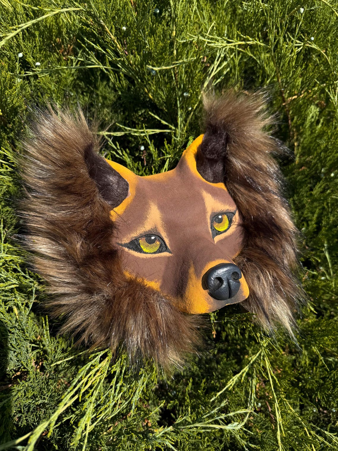 Handmade Wolf Mask, Therian Mask, Animal Brown Wolf Mask, Cosplay, Mask ...
