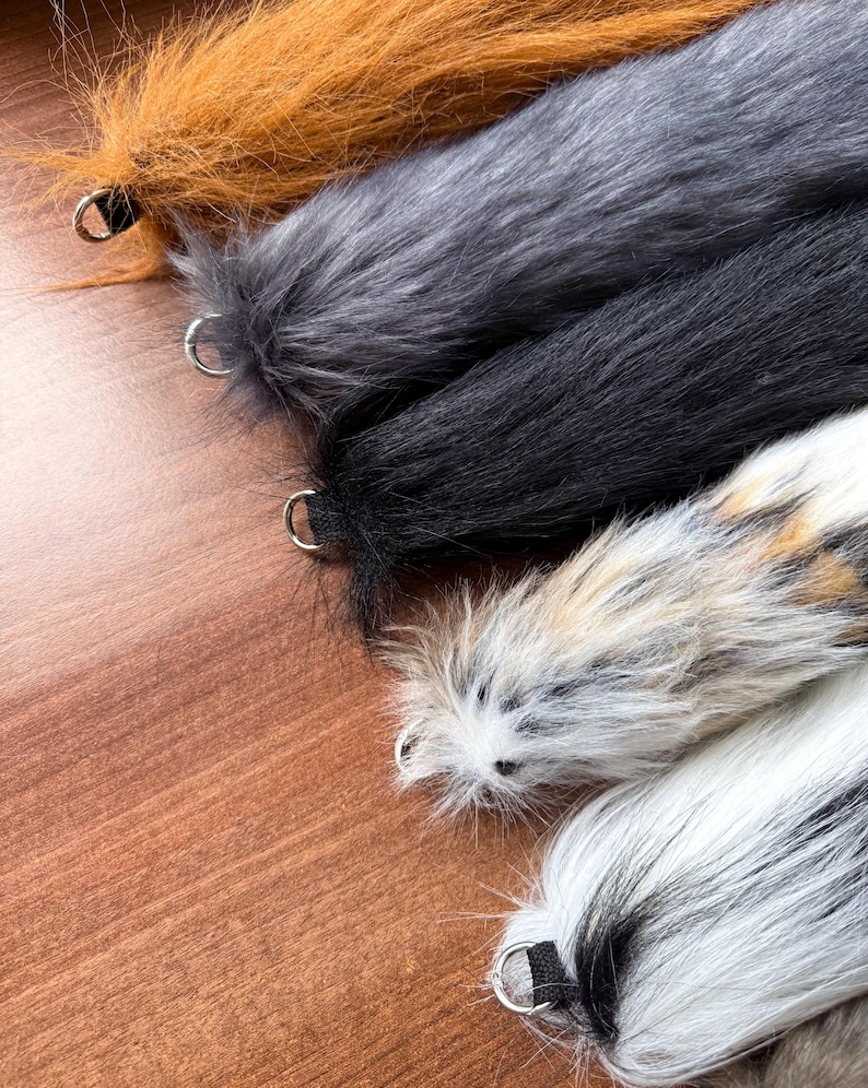 Faux Fur Cosplay Tail: Handmade Therian Clip-on Fursuit Accessory - One ...