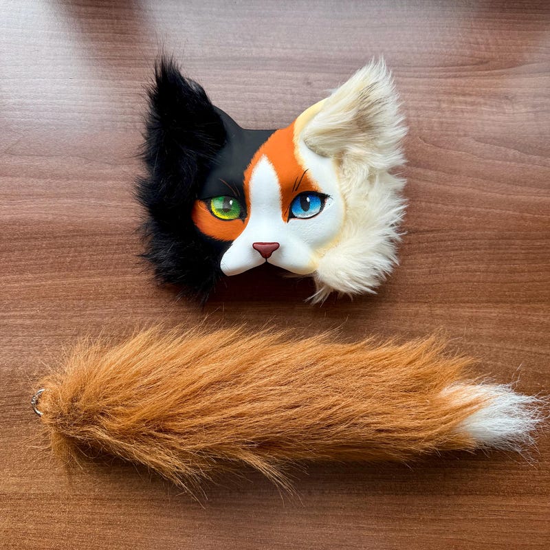 Calico Cat Therian Mask - Etsy