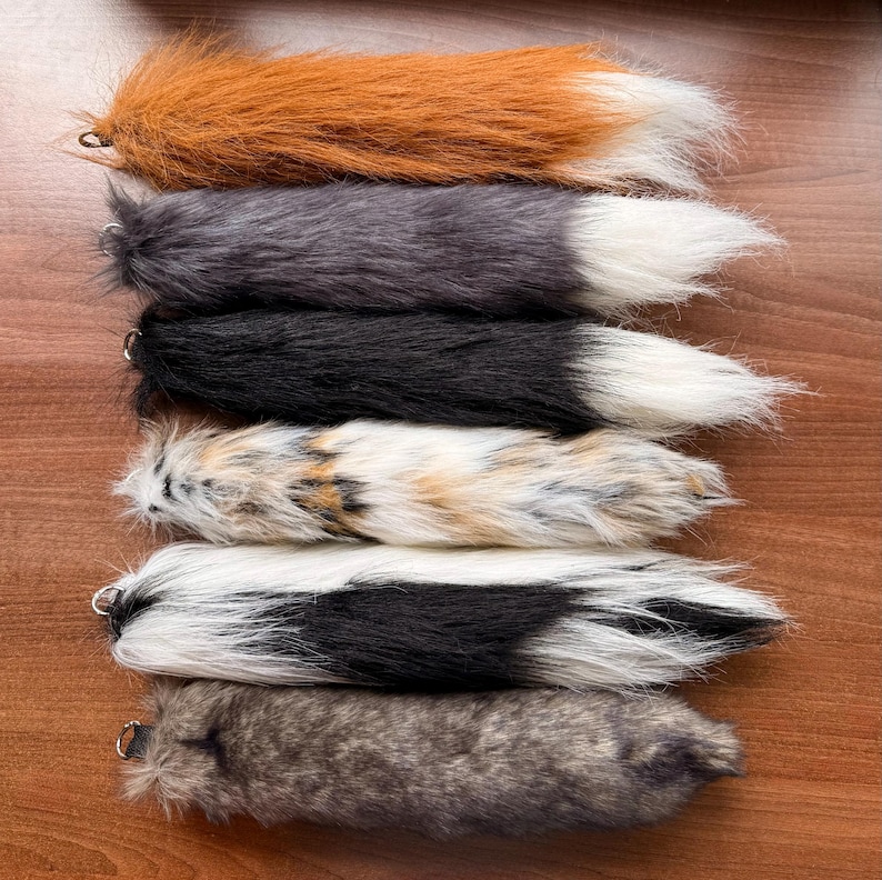 Faux Fur Cosplay Tail: Handmade Therian Clip-on Fursuit Accessory - One ...