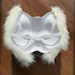 Therian Wolf Mask, White Wolf Mask, Cosplay Frost, Elements Blue Fire ...