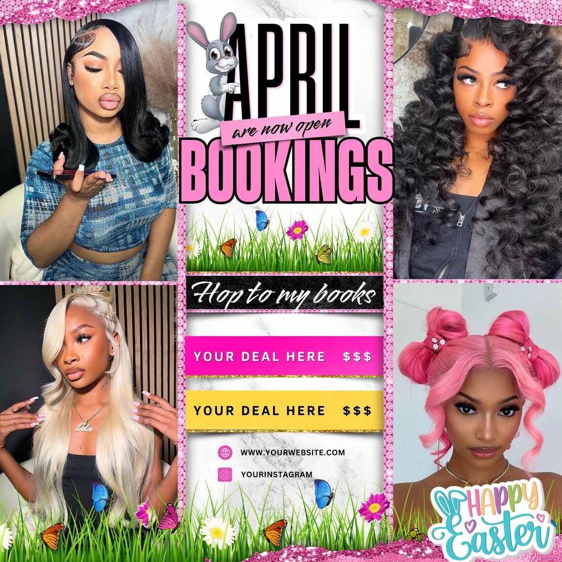 April Booking Flyer, April Beauty Specials, Spring Books Open, Spring ...