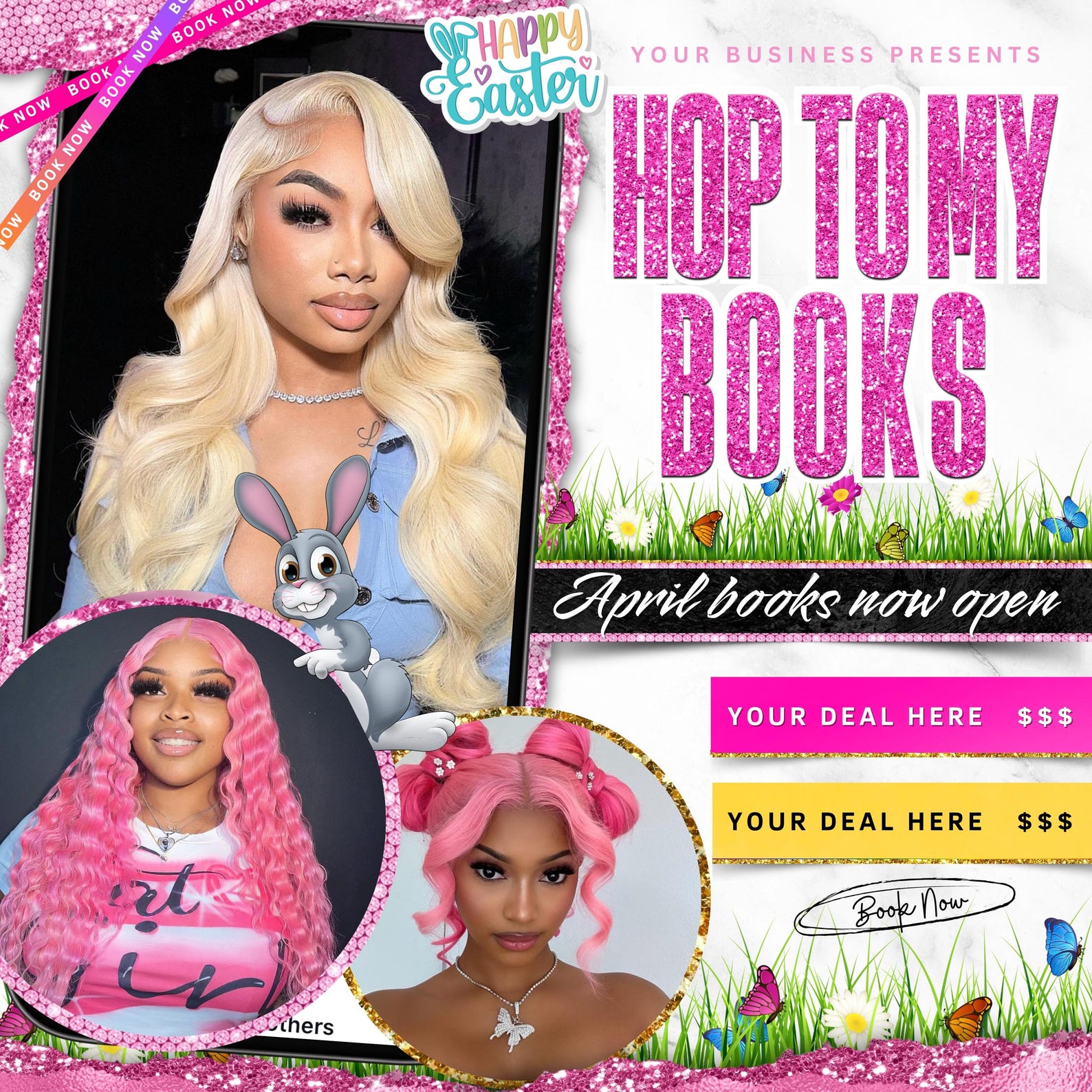 April Booking Flyer, April Beauty Specials, Spring Books Open, Spring ...