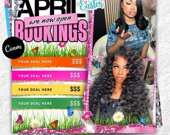 April Booking Flyer, April Beauty Specials, Spring Books Open, Spring ...