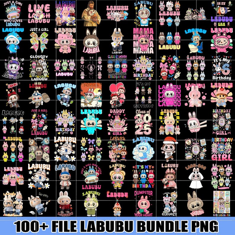 100+ Labubu PNG Bundle, Cute Cartoon Character Pngs, Labubu Clipart ...