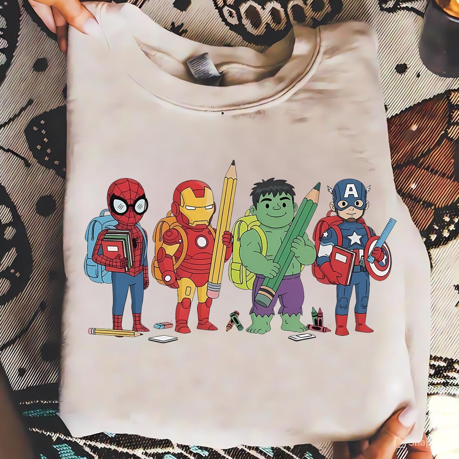Back to School Superhero Digital Design, First Day Classroom Cartoon ...