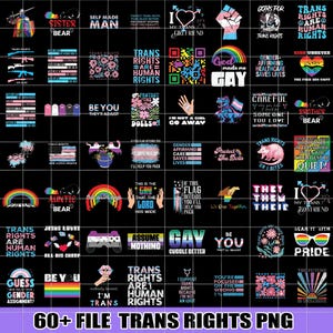 60+ Trans Rights Png Bundle, Sublimation Clipart Quotes, Protect the ...