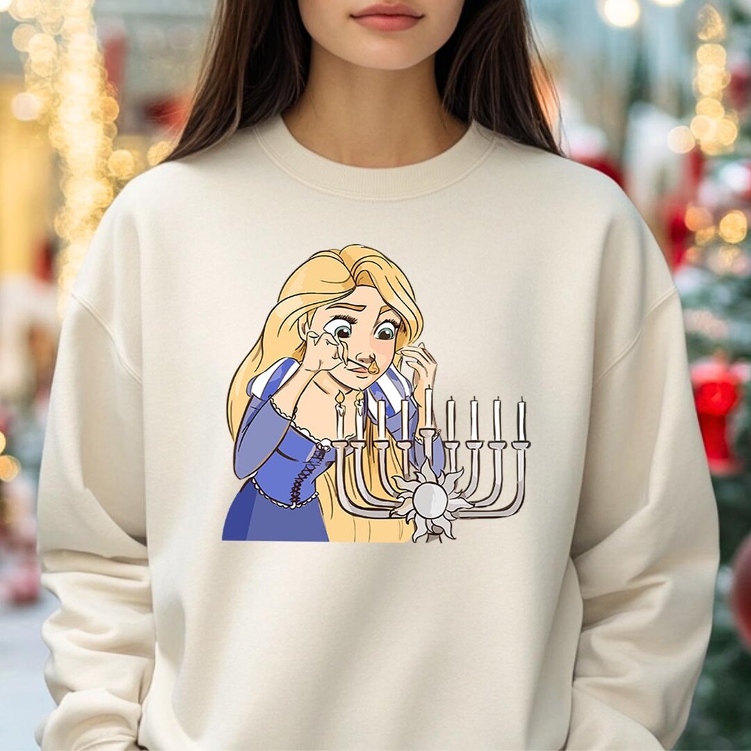 Disney Princess Rapunzel Hanukkah Shirt, Menorah Inspired T-shirt ...