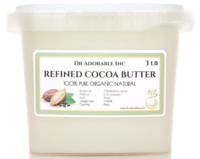Cocoa Butter DEODORIZED Prime Cold Pressed Natural Unrefined for Skin ...