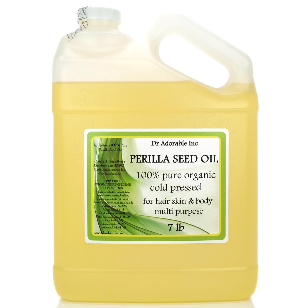 7 Lb - Premium Perilla Oil - Organic - Cold Pressed Pure Fresh Natural ...