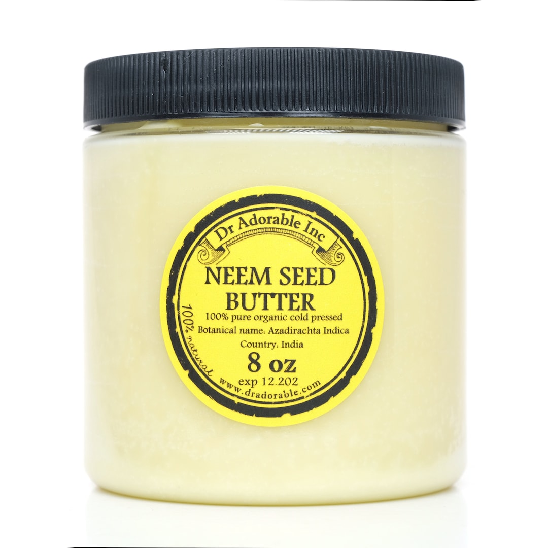 8 Oz - Neem Seed Butter Unrefined - 100% Pure Natural Organic for Skin ...