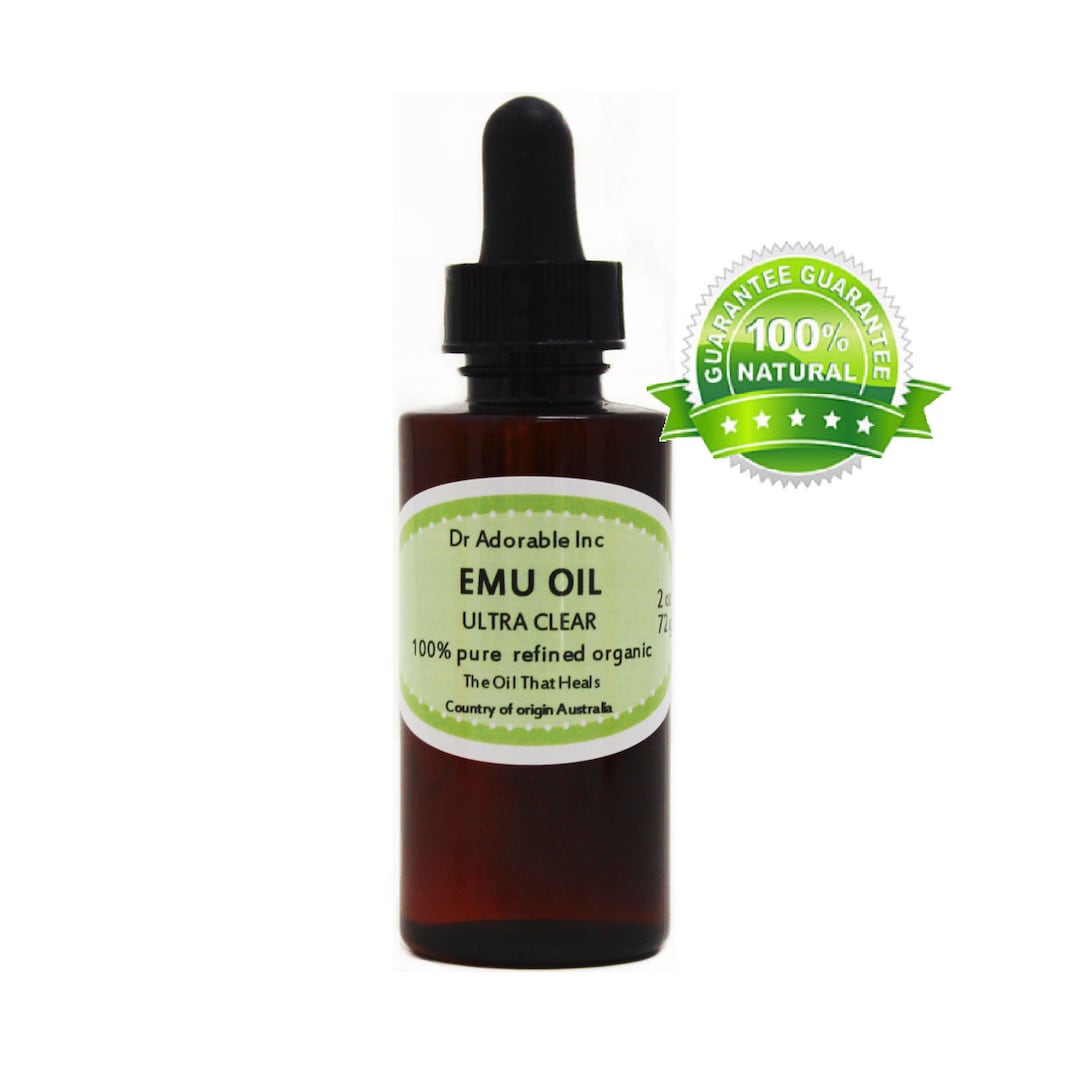2.2 Oz - Emu CLEAR Oil - 100% Pure Fresh From Australia Natural Organic ...