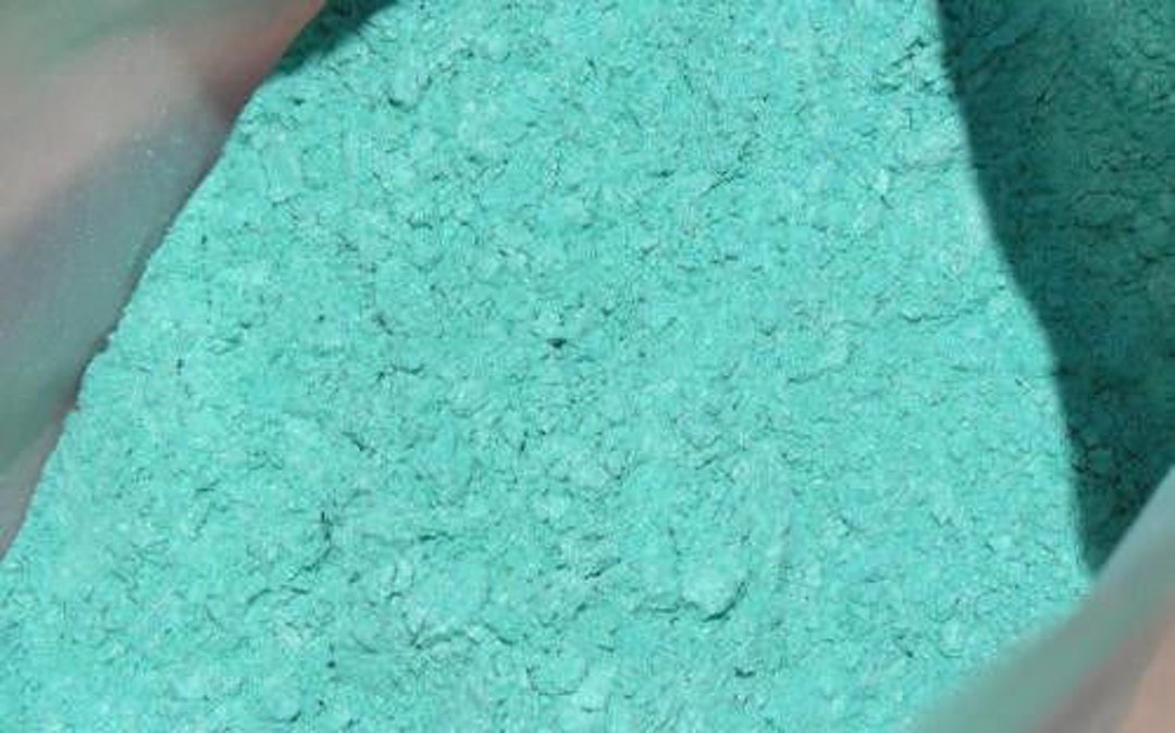 1 Oz Green Soft Aqua Mica Pigment Great for Cosmetic Soaps Bath Bomb ...