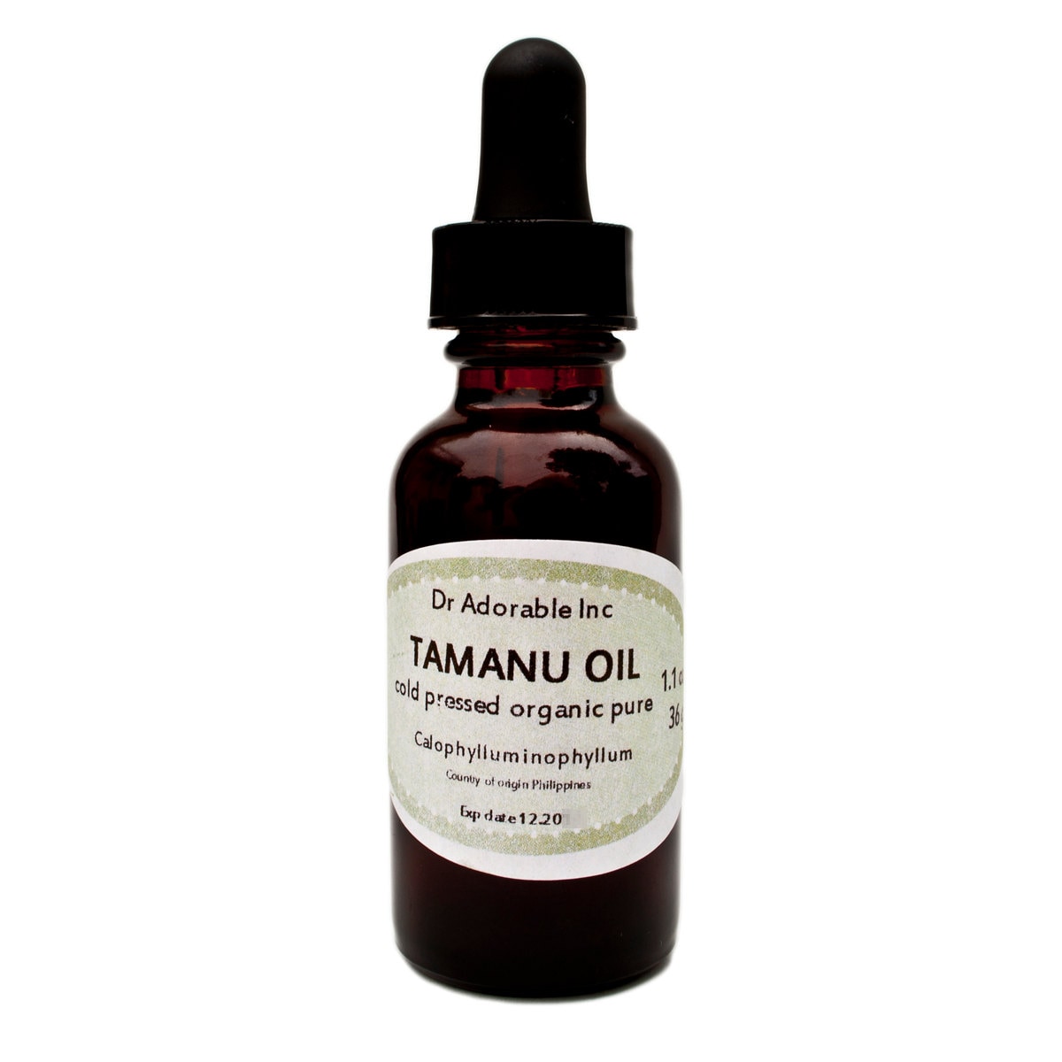 Tamanu Oil 100% Pure & Organic Cold Pressed 1.1 Oz With Glass Dropper ...