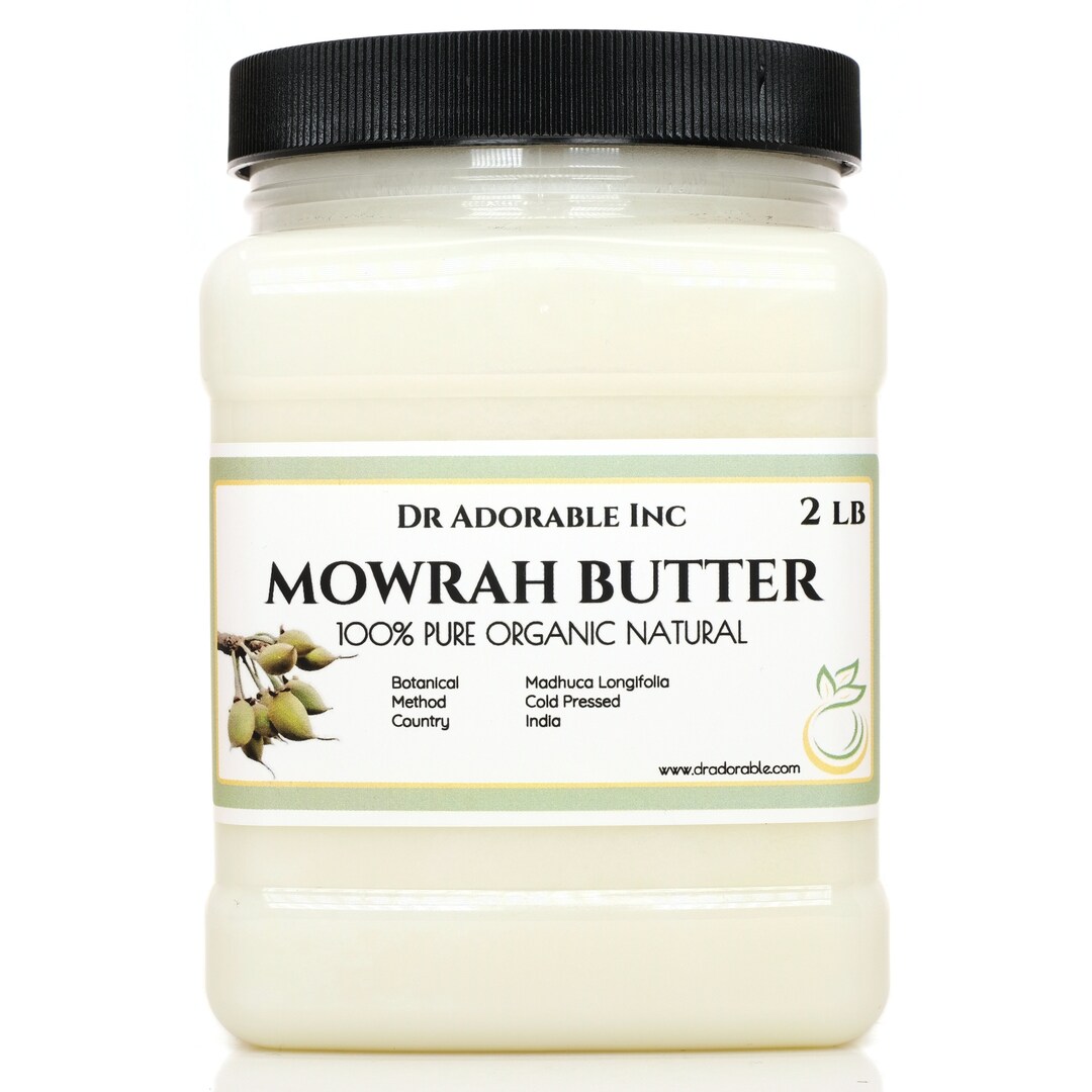 2 Lb - Premium Mowrah Butter - Fresh Organic Skin Body Hair Health Care ...