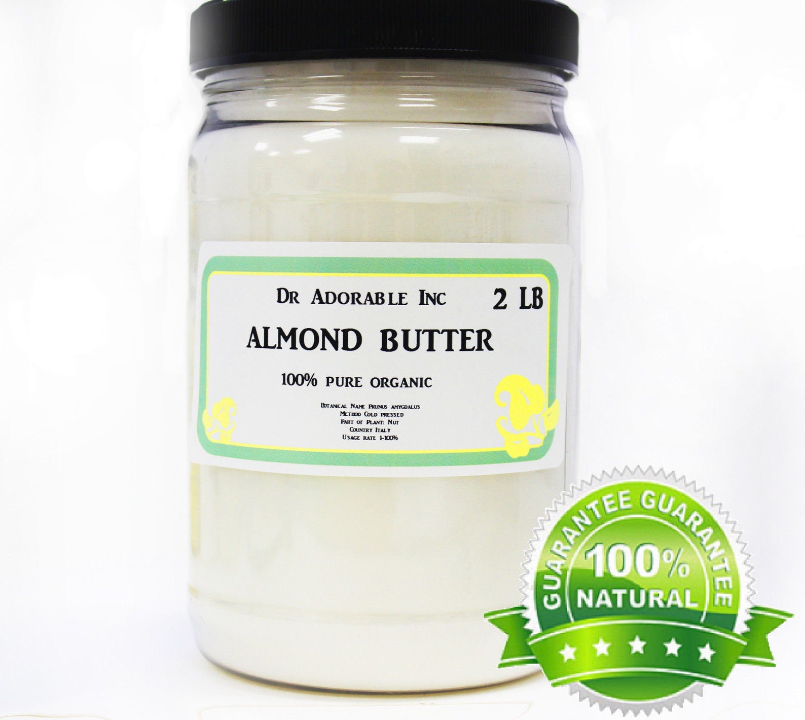 2 Lb Raw Pure Premium Organic Almond Butter | Etsy
