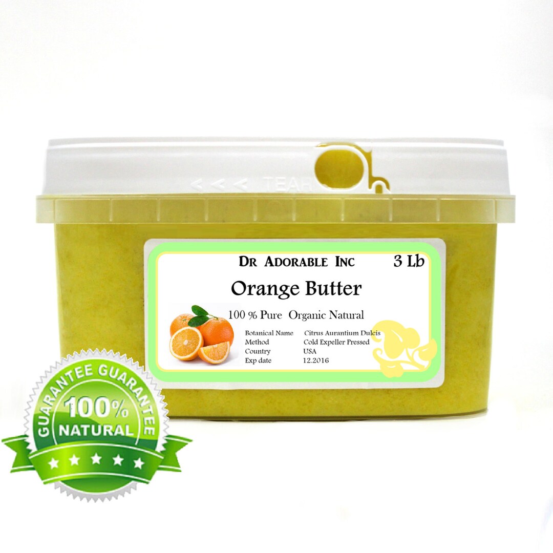 3 LB Raw Pure Organic ORANGE Butter - Etsy