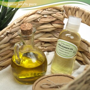4 Oz - Macadamia Nut Oil - Organic Cold Pressed 100% Pure - Etsy