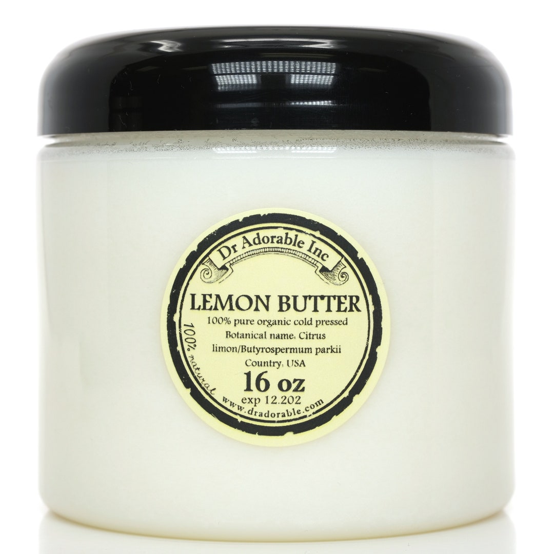 16 Oz/ 1 Lb - Premium Lemon Butter - Fresh Organic Skin Body Hair ...