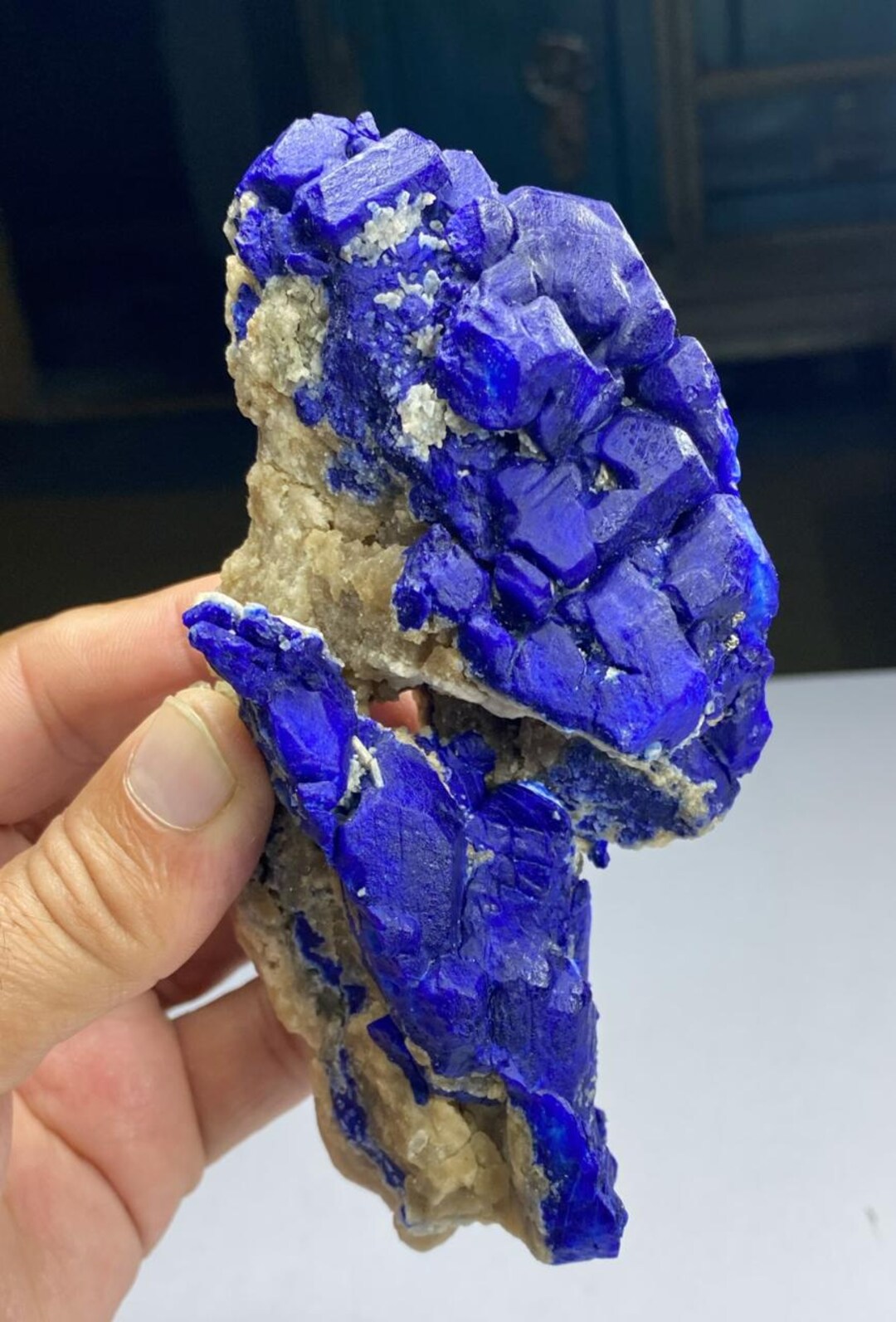 Blue Lazurite Cluster on Matrix From Afghanistan 332 Grams ...